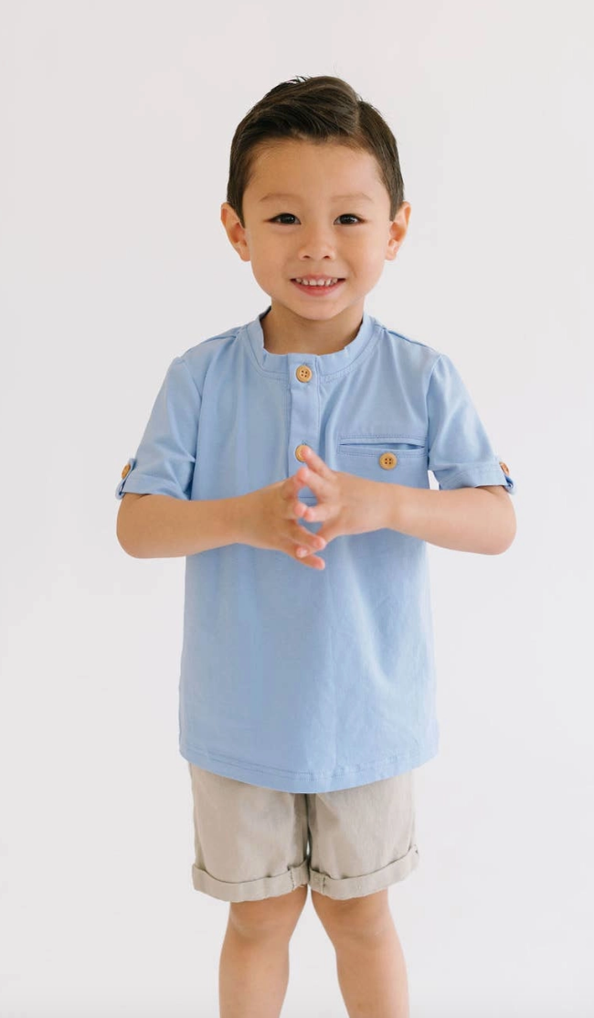 Alex Tee in Baby Blue – Beech & Boon