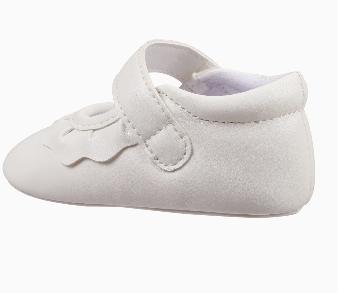 Amina Crib Shoe-White – Beech & Boon