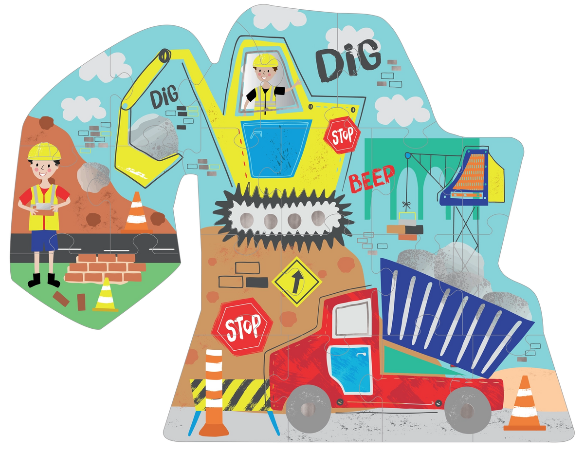 20 Piece Jigsaw - Construction Digger – Beech & Boon
